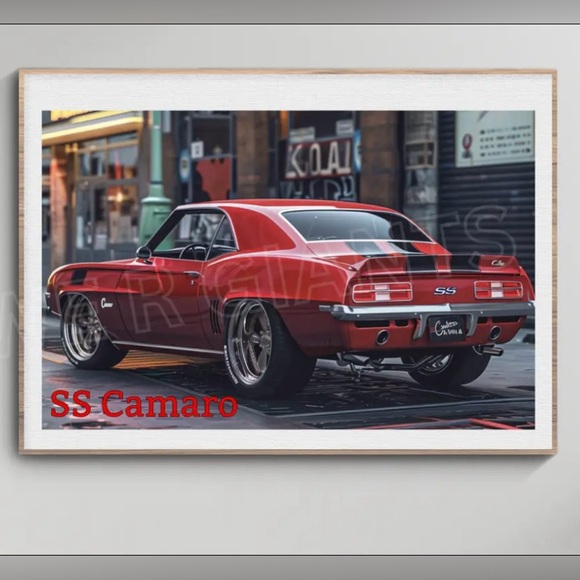 Art | Camaro Ss Poster 17x11 Print Classic Car Camaro Muscle Cars ...